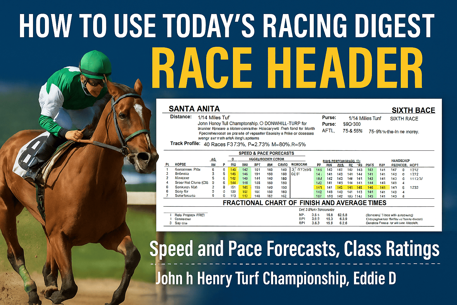 Race Sheet Header 101 – Class, Pace, Final Time & Handicapping Factors ...