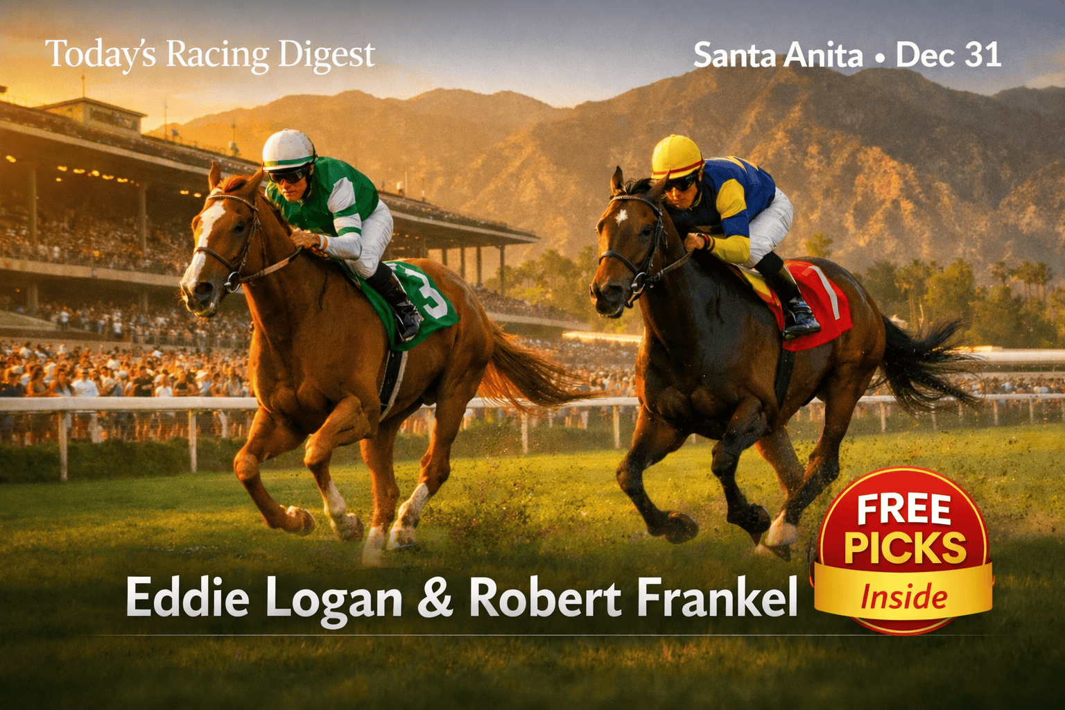 Santa Anita: Eddie Logan + Robert Frankel Picks - Today's Racing Digest