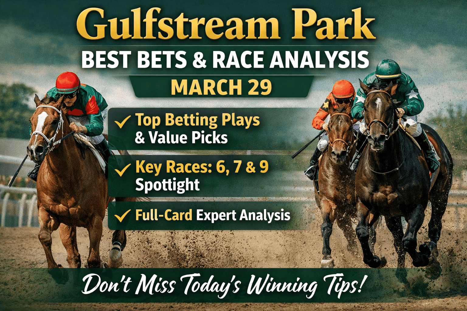 Gulfstream Park Picks for Today, March 29: Best Bets and Race Analysis ...