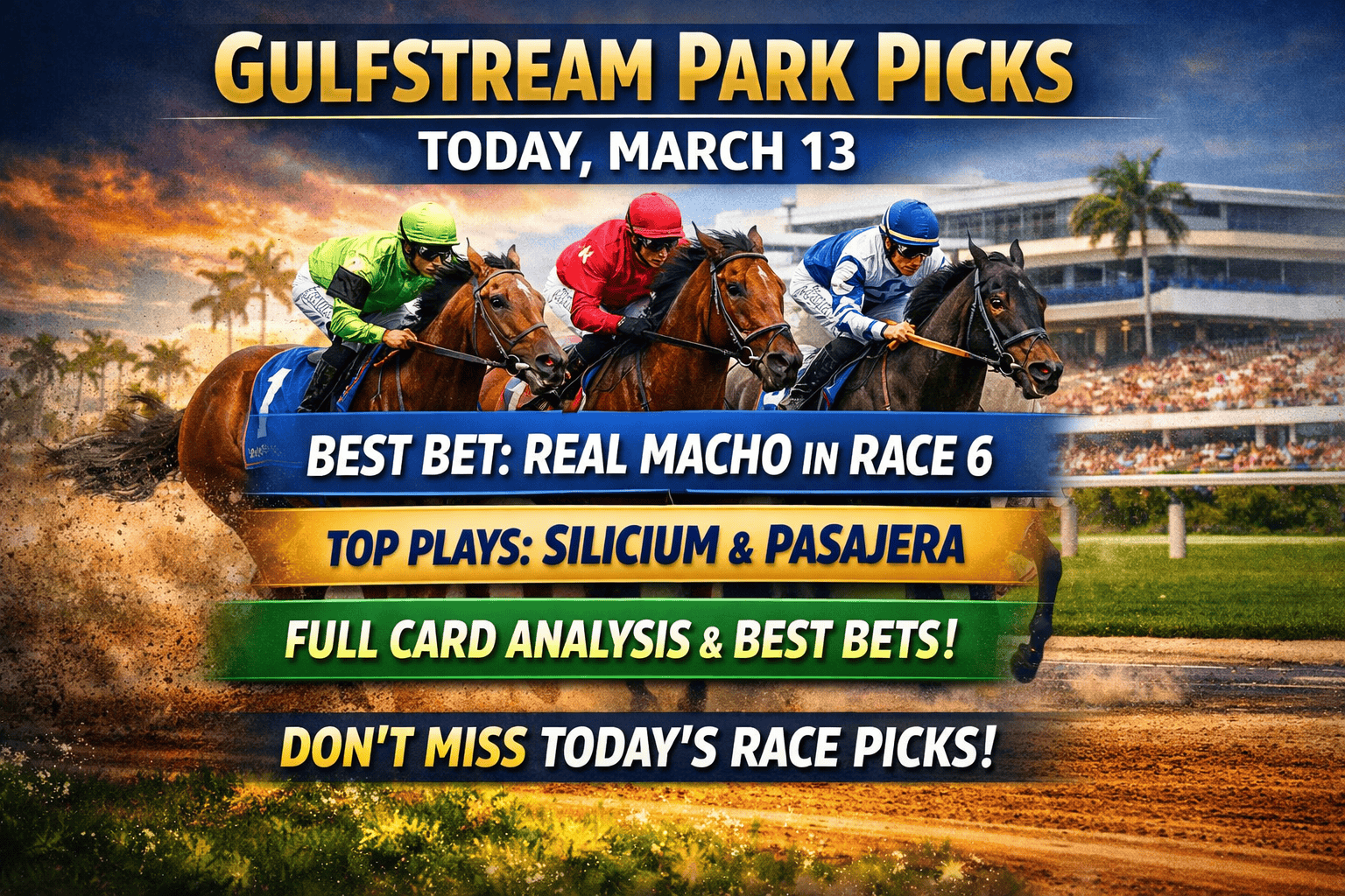 Gulfstream Park Picks for Today, March 13: Best Bets and Race Analysis