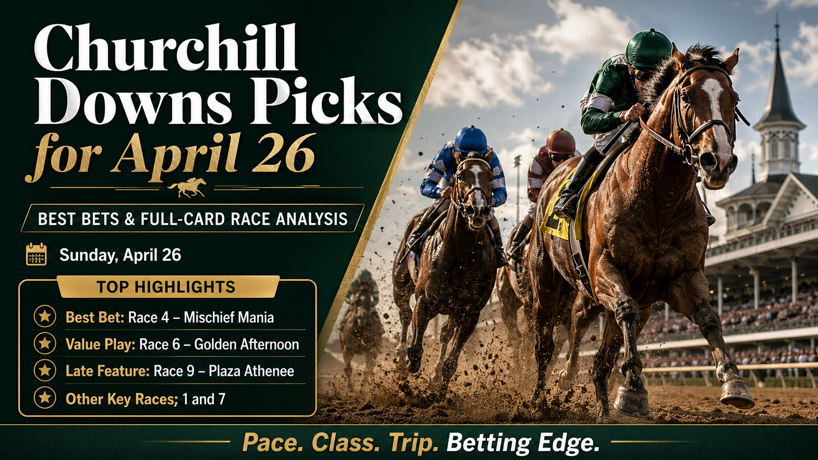 Churchill Downs Picks for April 26: Best Bets and Full-Card Race ...