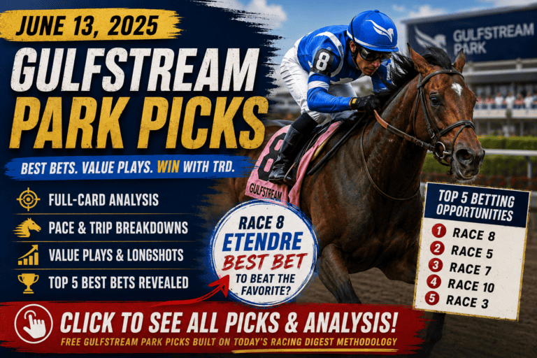 Gulfstream Park Picks for Today, June 13: Best Bets and Race Analysis