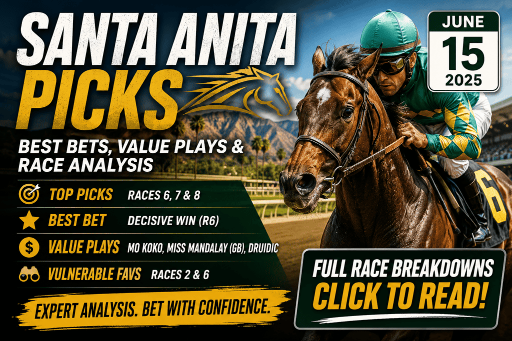 Santa Anita Picks Today: Best Bets, Value Plays and Race Analysis for ...