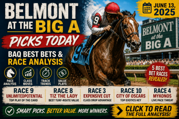 Belmont at the Big A Picks Today for June 13: Best Bets and Race ...